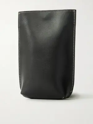 GANNI Banner Small Embossed Recycled Leather-blend Shoulder Bag