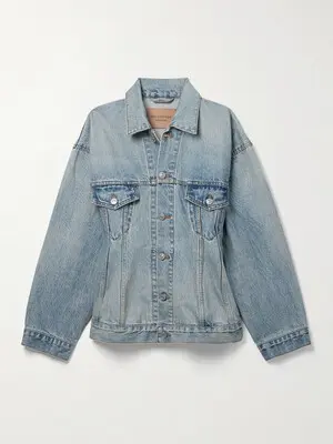 Balenciaga Hourglass Oversized Denim Jacket