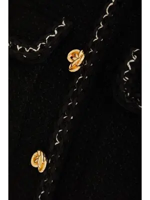 Alexander McQueen Cropped Embroidered Wool-blend Tweed Jacket