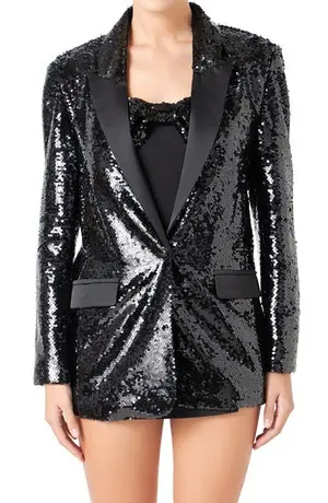 Endless Rose Sequin Embellished Blazer