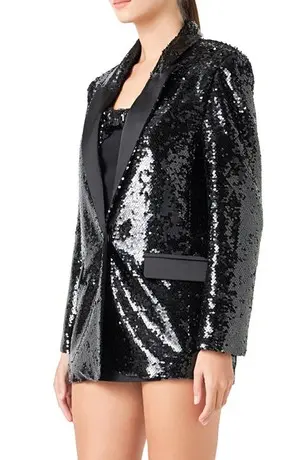 Endless Rose Sequin Embellished Blazer