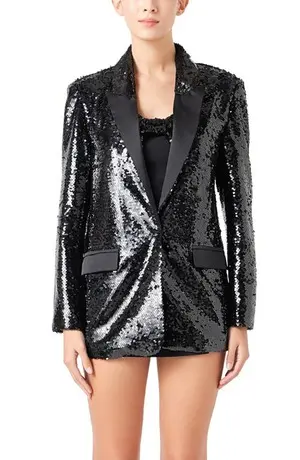 Endless Rose Sequin Embellished Blazer