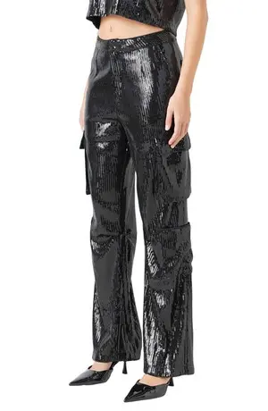 Endless Rose Sequin Cargo Pants