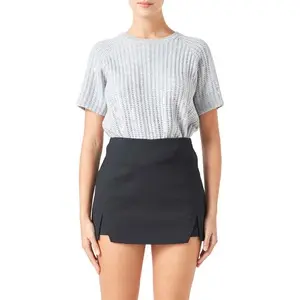 Endless Rose Sequin Ribbed Knit Sweater