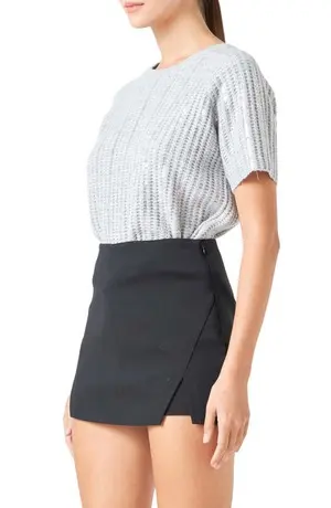 Endless Rose Sequin Ribbed Knit Sweater
