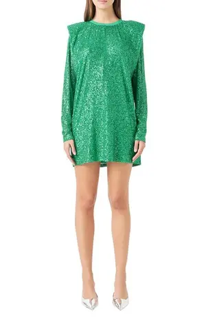 Endless Rose Sequin Mini Dress - Green