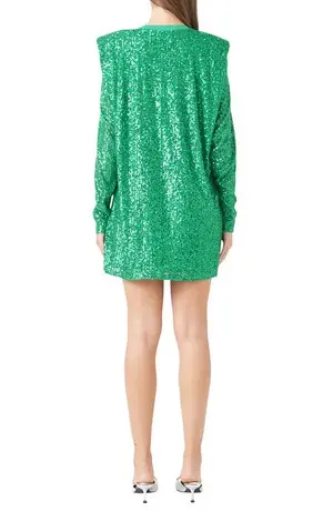 Endless Rose Sequin Mini Dress - Green