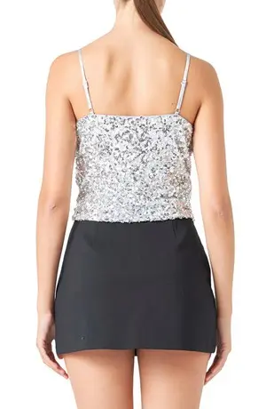 Endless Rose Cowl Neck Sequin Camisole