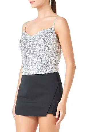 Endless Rose Cowl Neck Sequin Camisole
