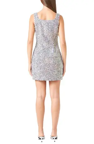 Endless Rose Sequin Tweed Minidress