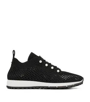 JIMMY CHOO Embellished Veles Sneakers - Black