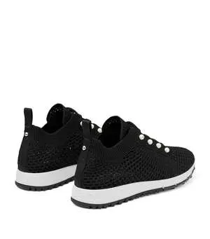 JIMMY CHOO Embellished Veles Sneakers - Black