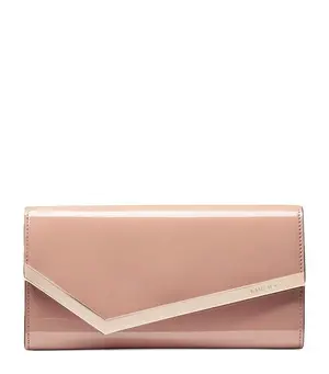 JIMMY CHOO Leather Emmie Clutch - Pink