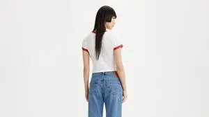 LEVI'S Graphic Logo Ringer Cropped T-shirt
