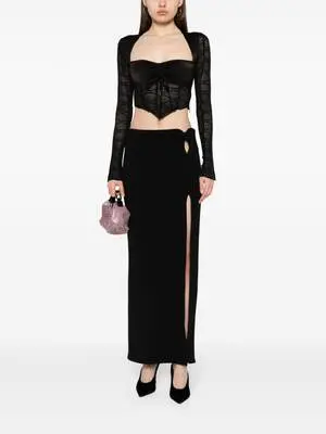 Magda Butrym Rosette Cut-out Maxi Skirt