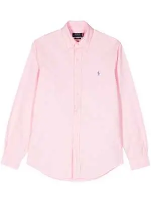 Polo Ralph Lauren Embroidered-logo Cotton Shirt - Pink