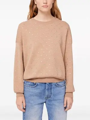 Rabanne Crystal-embellished Wool Jumper - Neutrals