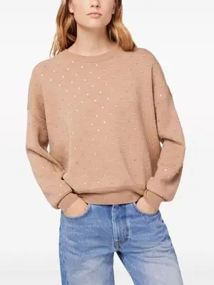 Rabanne Crystal-embellished Wool Jumper - Neutrals