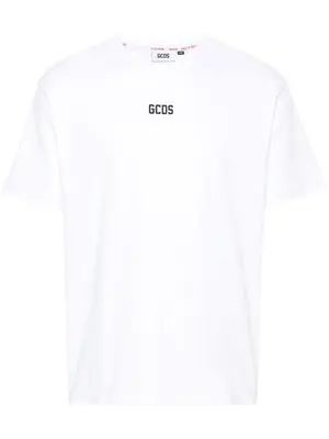 Gcds Logo-appliqqué Cotton T-shirt - White