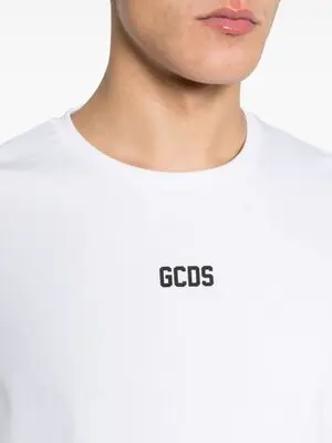 Gcds Logo-appliqqué Cotton T-shirt - White