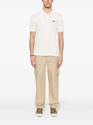 Zegna Piqué Cotton Polo Shirt - White