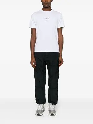 Stone Island Logo-print Cotton T-shirt - White