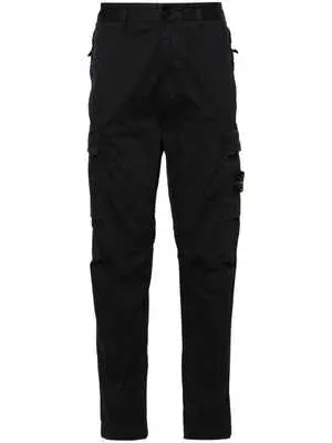 Stone Island Organic Cotton Stretch Cargo Pants - Blue