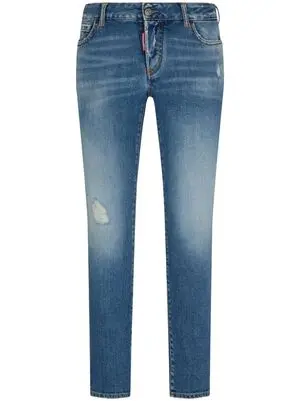 Dsquared2 Logo-patch Tapered Jeans - Blue
