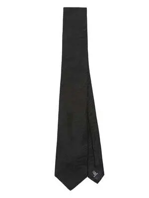 FURSAC Patterned Jacquard Silk Tie - Black