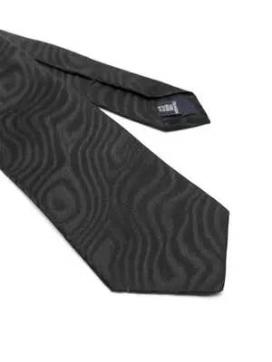 FURSAC Patterned Jacquard Silk Tie - Black