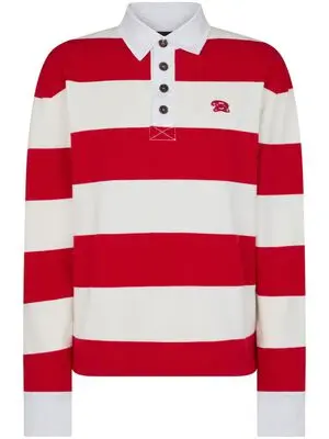 Dsquared2 Striped Cotton Rugby Polo Shirt - White