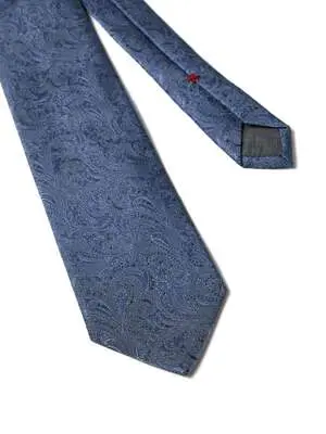 Brunello Cucinelli Paisley Pattern Silk Neck Tie
