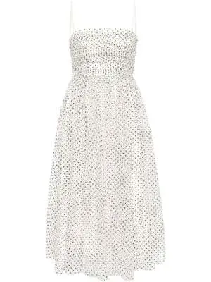 Zimmermann Polka Dot Tulle Midi Dress