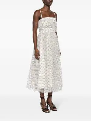 Zimmermann Polka Dot Tulle Midi Dress