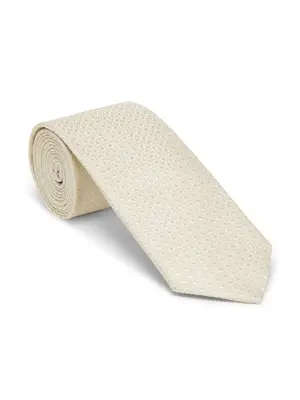 Brunello Cucinelli Jacquard Silk Tie - Neutrals