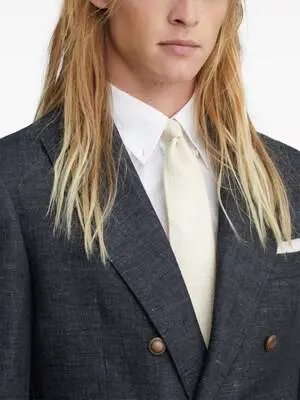 Brunello Cucinelli Jacquard Silk Tie - Neutrals