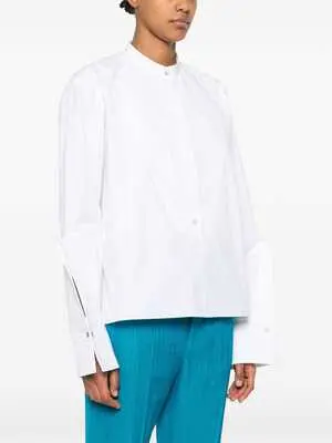 JIL SANDER Cropped Cotton Poplin Shirt