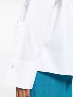 JIL SANDER Cropped Cotton Poplin Shirt