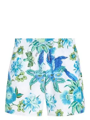 Etro Floral-print Swim Shorts - White