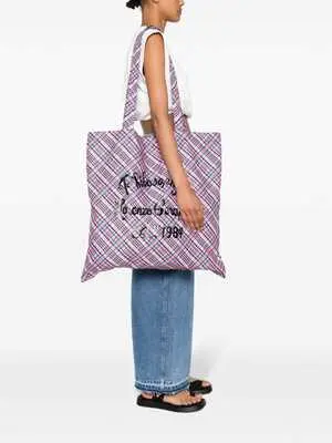 Philosophy Di Lorenzo Serafini Logo-print Check Tote