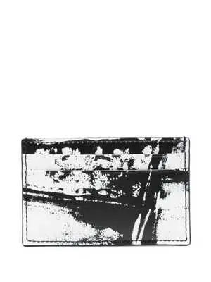Alexander McQueen Graffiti-print Leather Cardholder