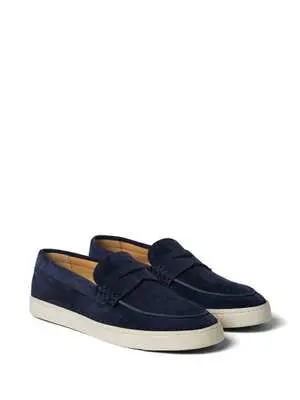 Brunello Cucinelli Suede Penny Loafers