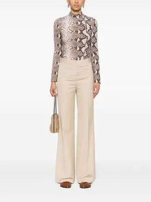 Stella McCartney High-waisted Flared Trousers - Neutrals