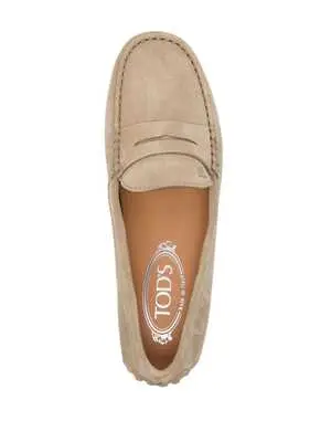 TOD'S Gommino Suede Driving Loafers - Brown