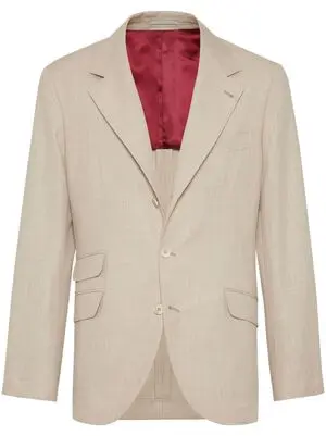 Brunello Cucinelli Single-breasted Blazer - Neutrals