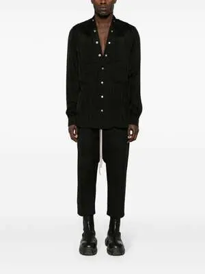 Rick Owens V-neck Satin-finish Shirt