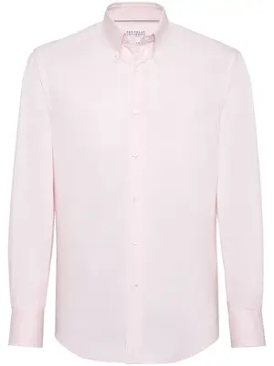 Brunello Cucinelli Cotton Button-down Collar Shirt - Pink