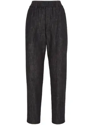 Brunello Cucinelli Black Wash Pants For Women