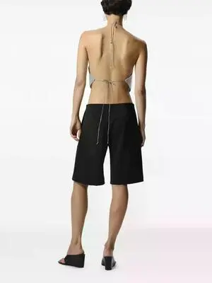 MANURI MANURI Paper Rock Chainmail Halterneck Top Silver