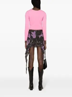 Dsquared2 Faux-pearl Cut-out Cardigan - Pink